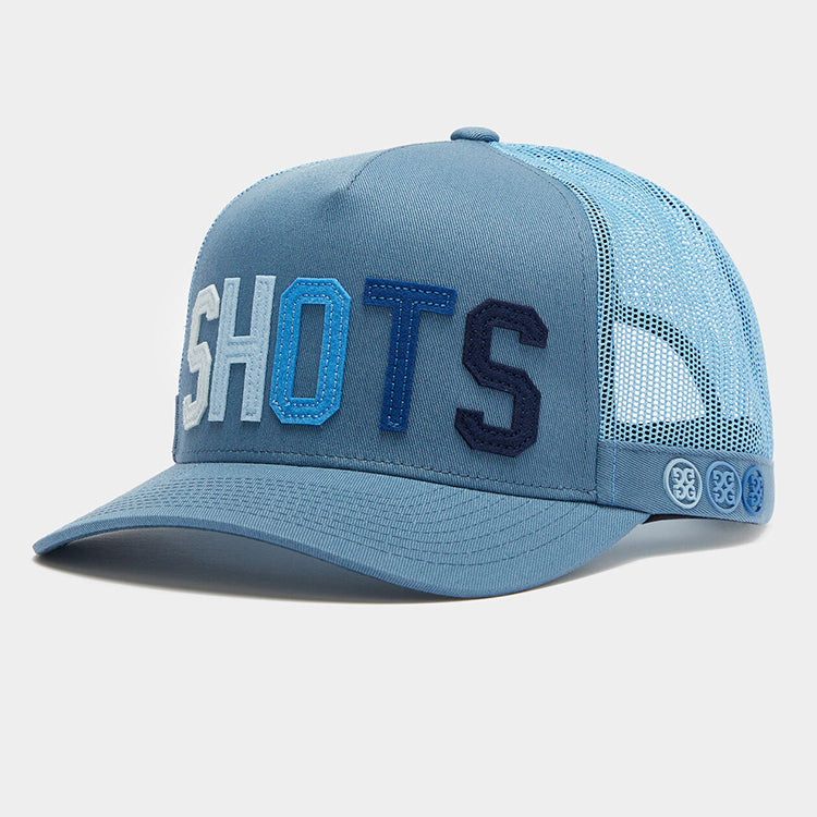 G/FORE Shots Cotton Twill Trucker Golf Cap - Slate - Andrew Morris Golf
