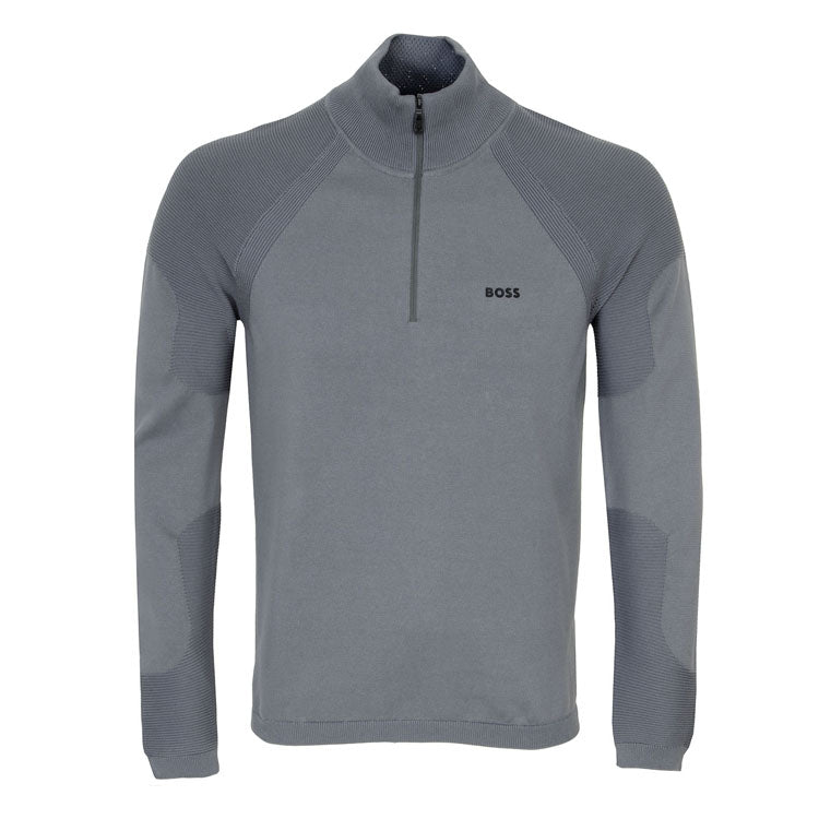 Hugo Boss Perform X 1/4 Zip Golf Pullover - Light/Pastel Grey — Andrew ...