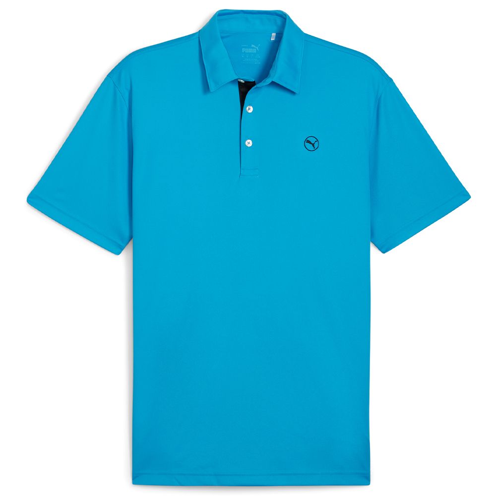 Puma Pure Solid Golf Polo Shirt - Blue — Andrew Morris Golf