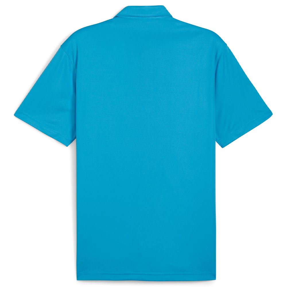 Puma Pure Solid Golf Polo Shirt - Blue - Andrew Morris Golf