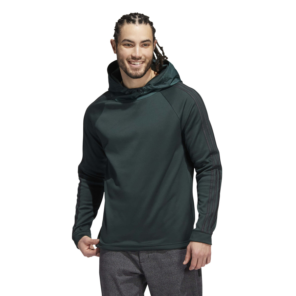 adidas 3 Stripes Cold.Rdy Golf Hoodie - Green - Andrew Morris Golf